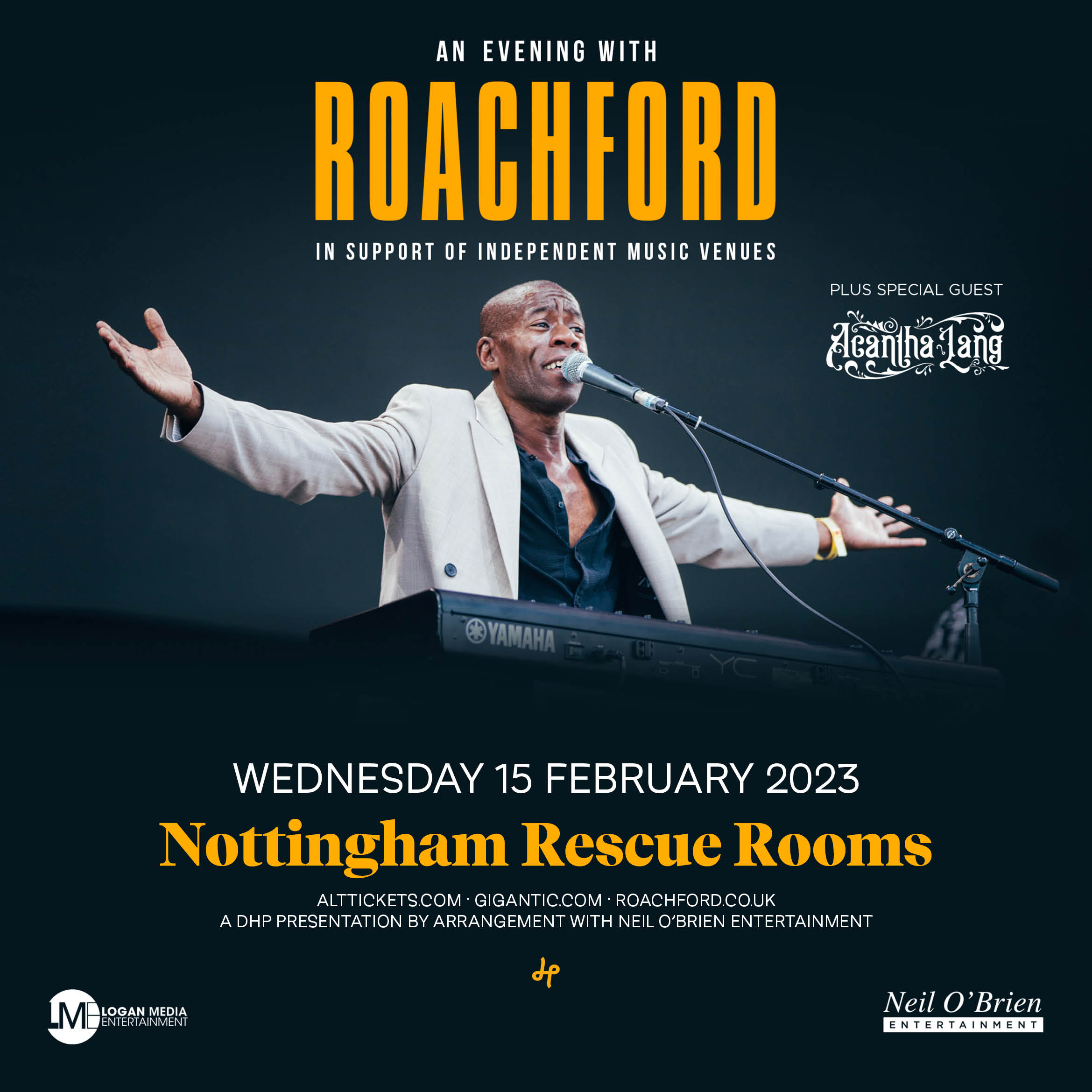 Buy Tickets for ROACHFORD | Rescue Rooms | Nottingham