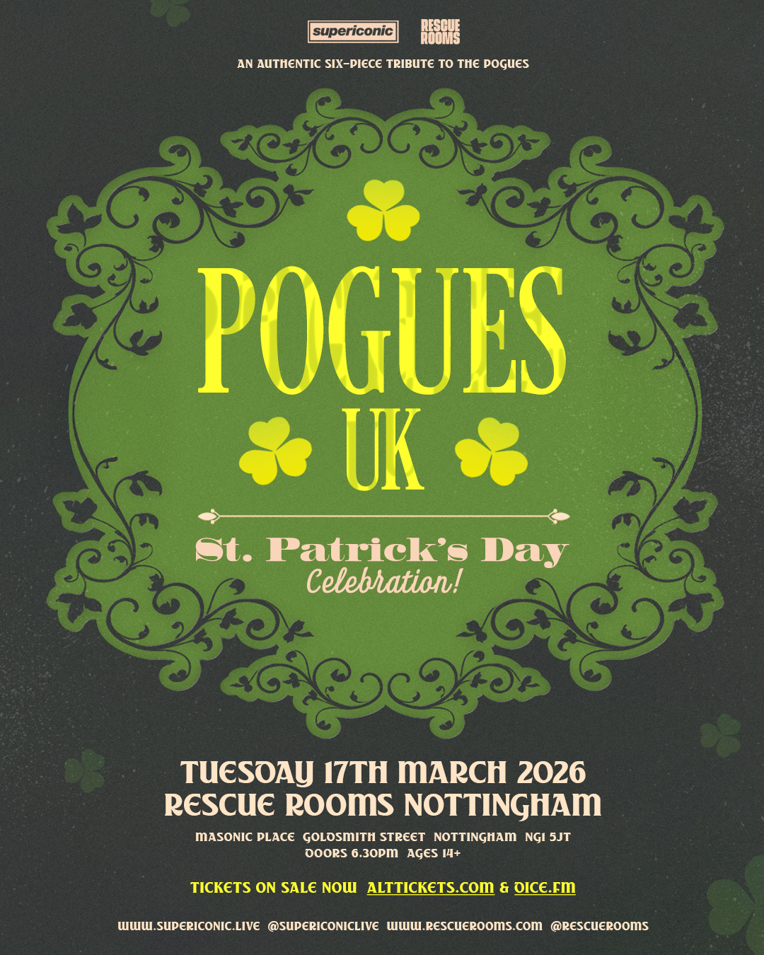 POGUES UK (THE POGUES TRIBUTE) - Rescue Rooms